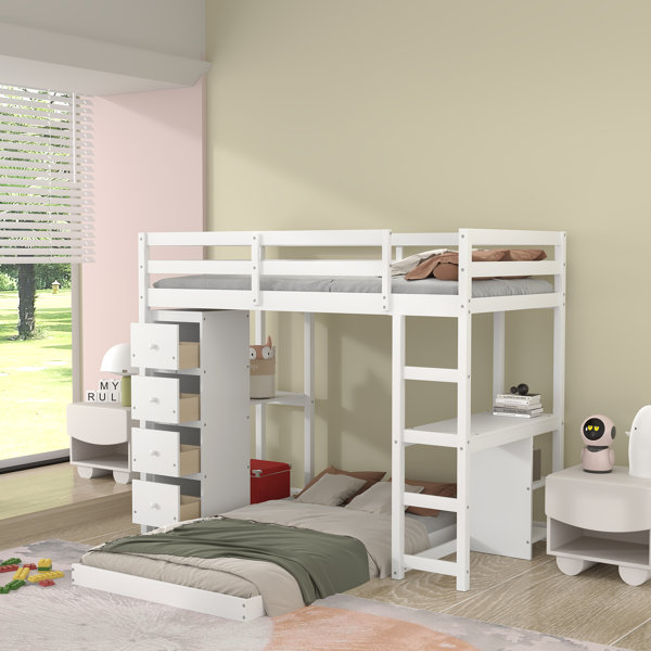 Harriet Bee Hasnat Kids Twin Over Twin Bunk Bed | Wayfair Harriet Bee Hasnat Kids Twin Over Twin Bunk Bed | Wayfair